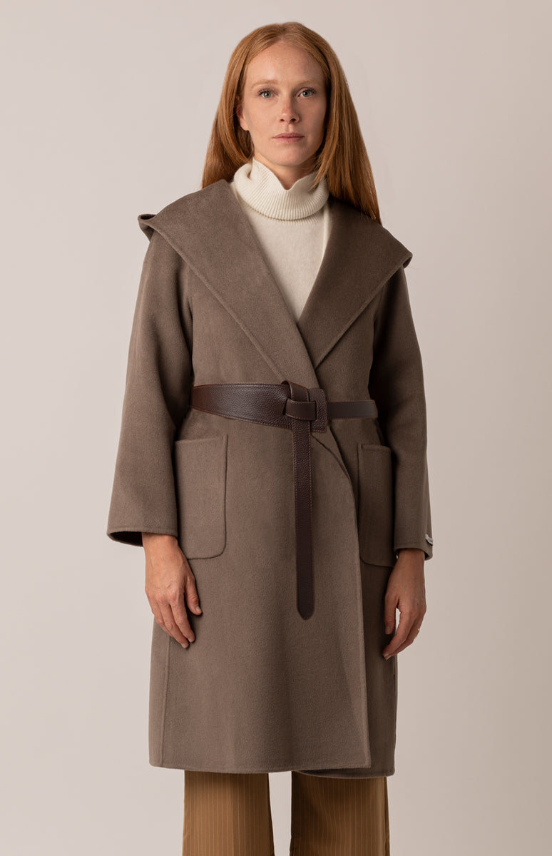 Cappotto lungo con cappuccio – ONECASHMERE