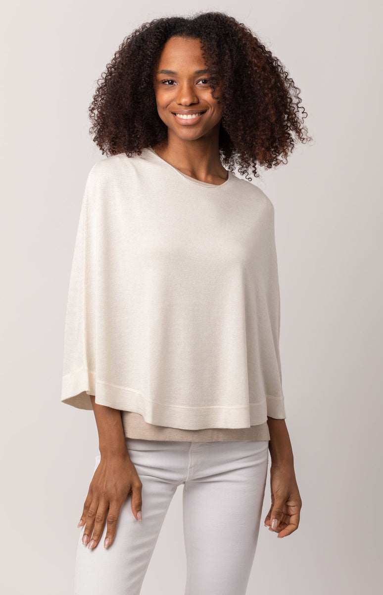 Silk-Cashmere Cape – ONECASHMERE