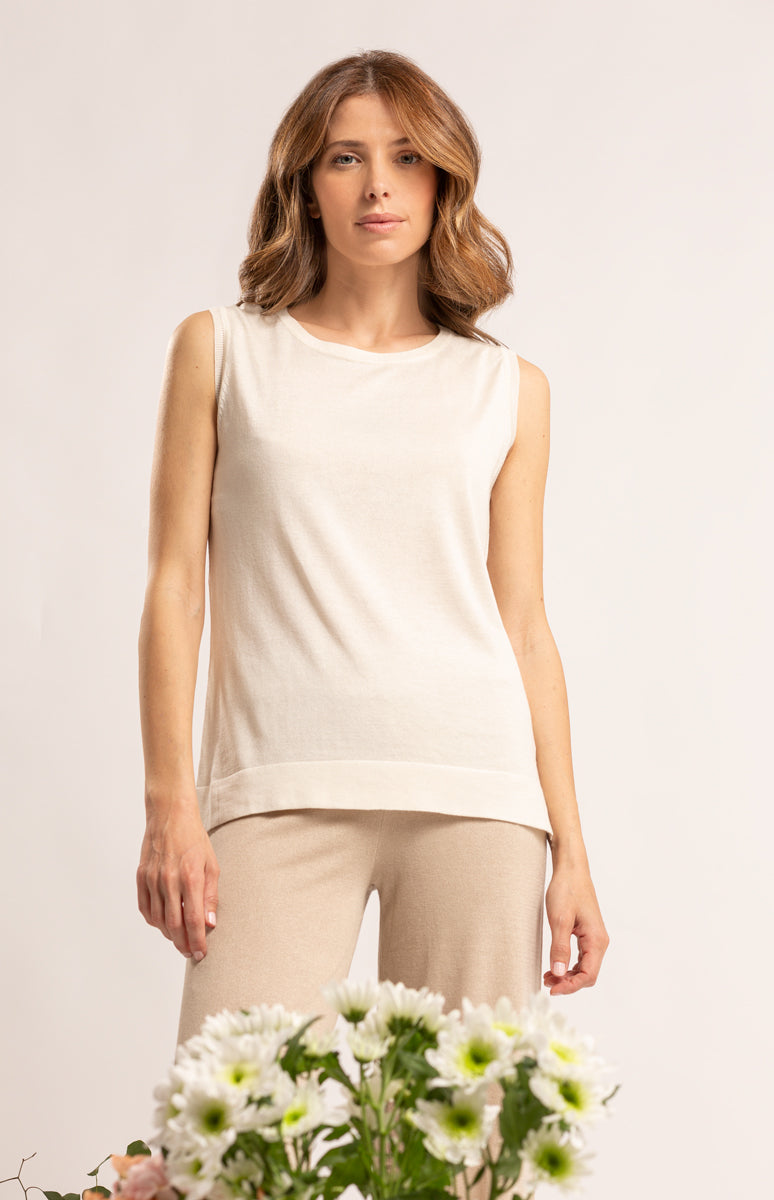 Canotta in Seta Cashmere Donna – ONECASHMERE
