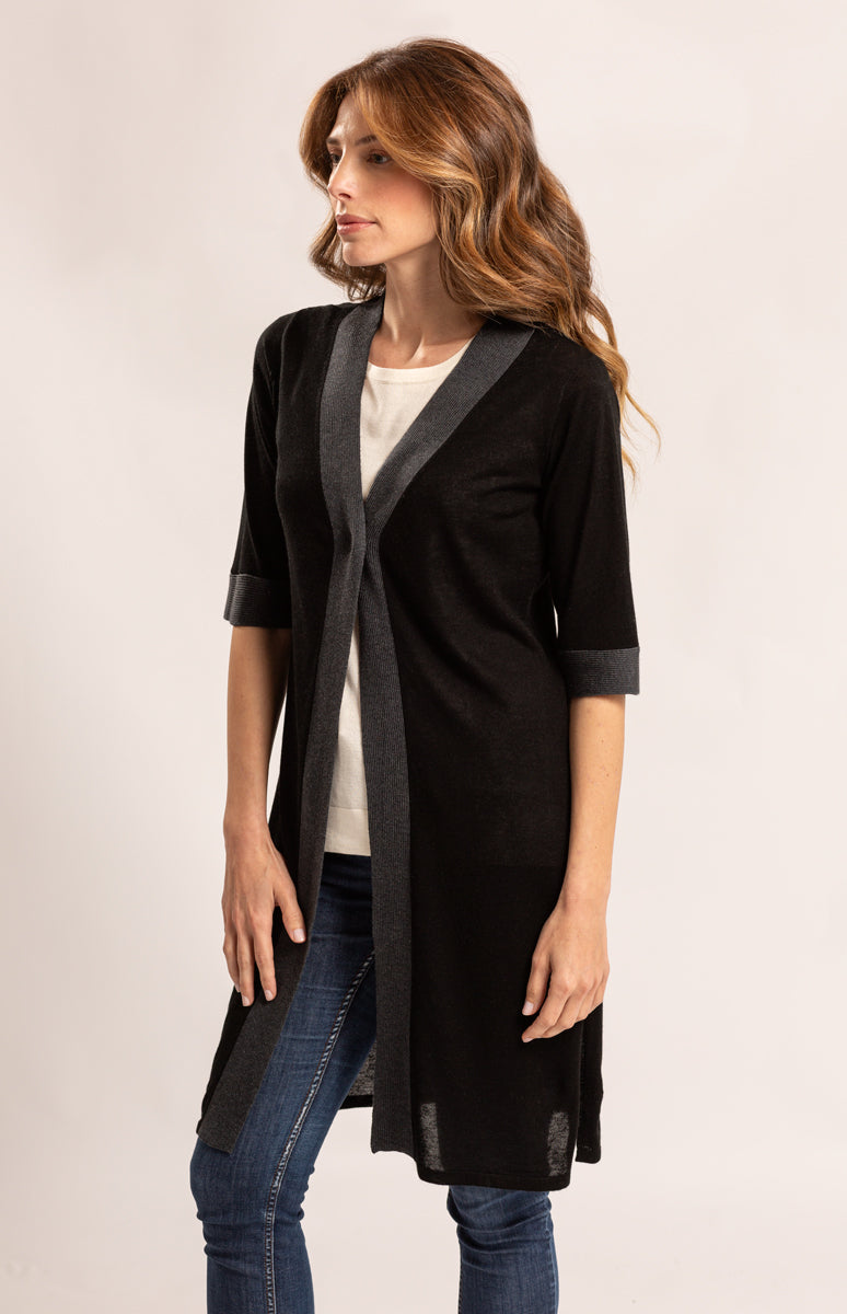 Cardigan Spolverino manica 3/4 – ONECASHMERE