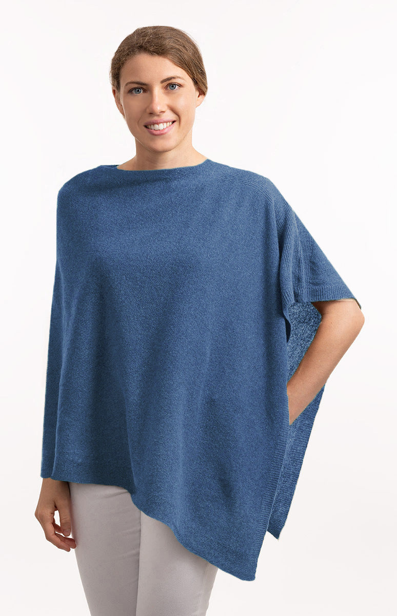 Plain Poncho – ONECASHMERE