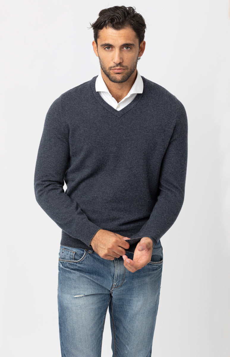 Scollo a V Punto Fantasia in Cashmere in Vendita Online – ONECASHMERE