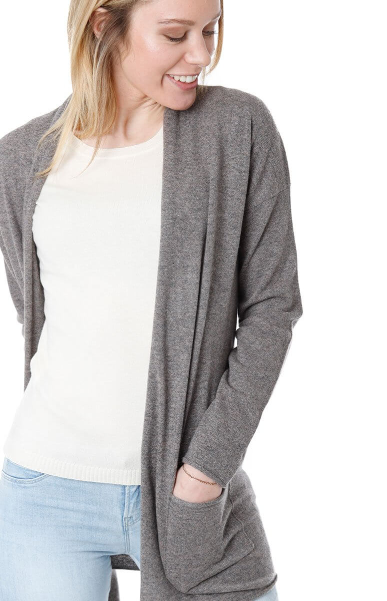 Cardigan in Cachemire with Pockets without buttons – ONECASHMERE