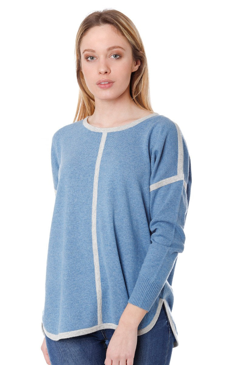 Over Sweater with Profiles – ONECASHMERE