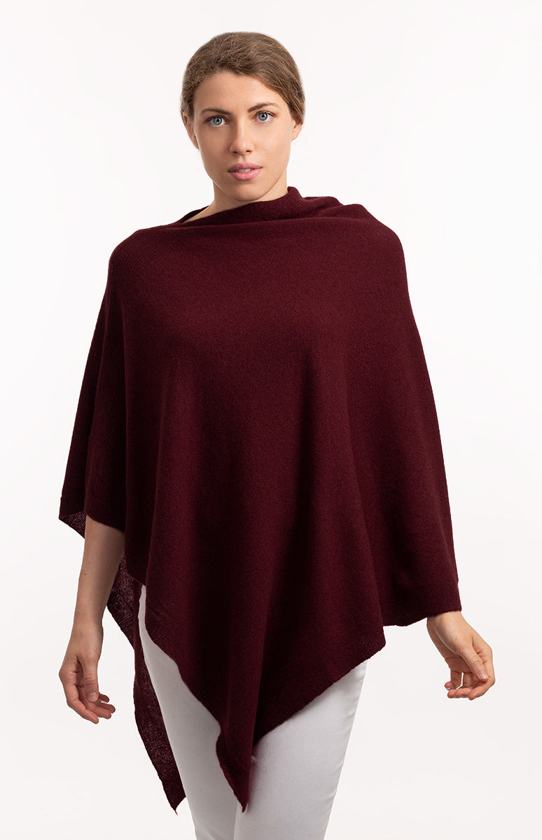 Plain Poncho – ONECASHMERE
