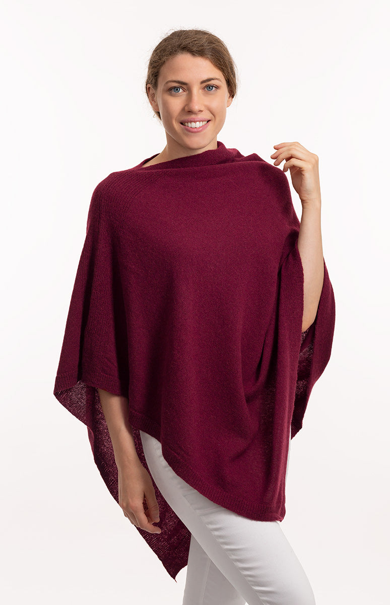 Plain Poncho – ONECASHMERE