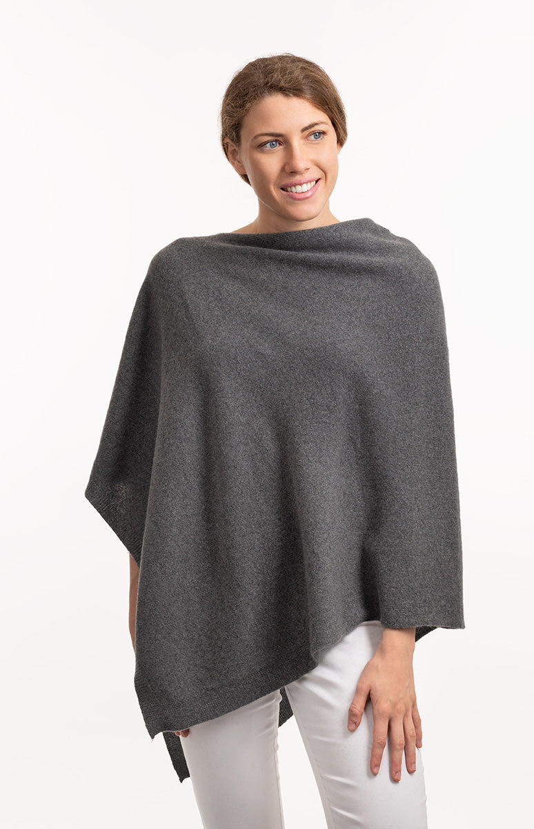 Plain Poncho – ONECASHMERE
