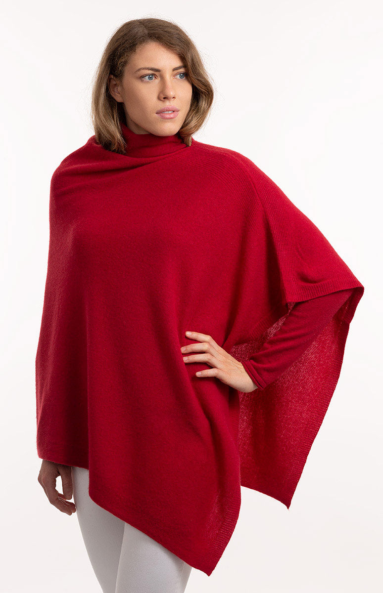 Plain Poncho – ONECASHMERE